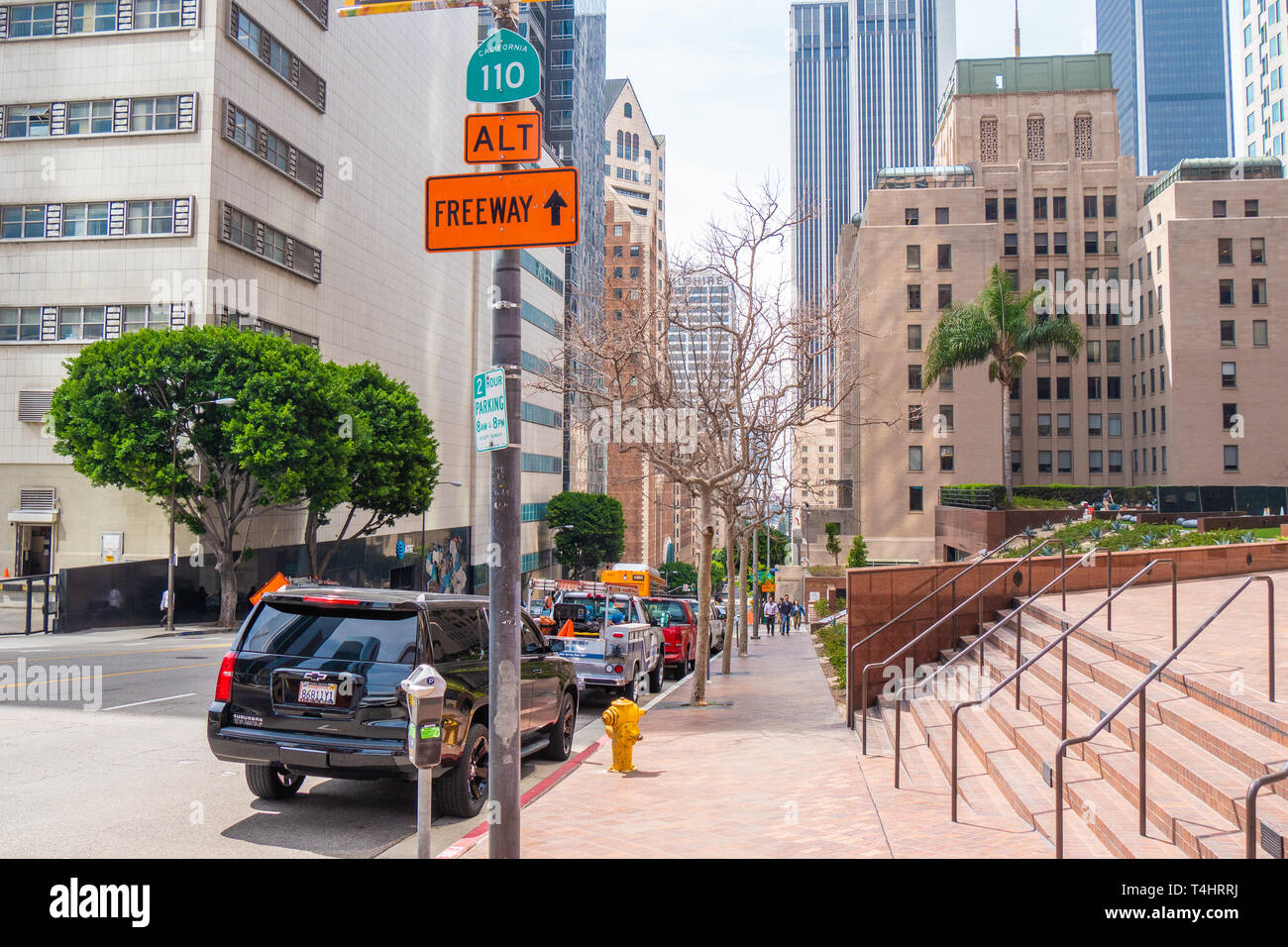 Aerial top view los angeles street hi-res stock photography and images ...