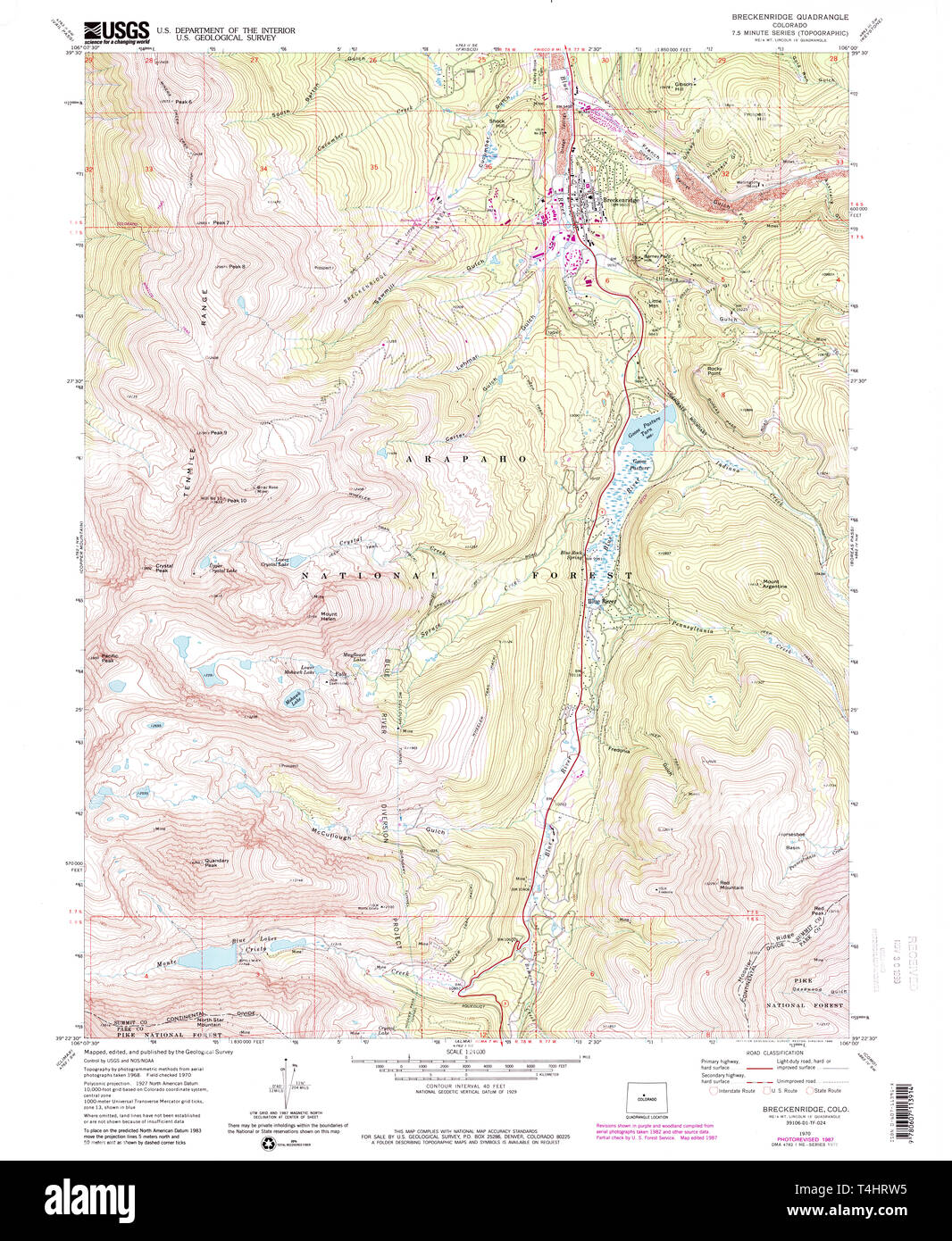 USGS TOPO Map Colorado CO Breckenridge 232358 1970 24000 Restoration ...