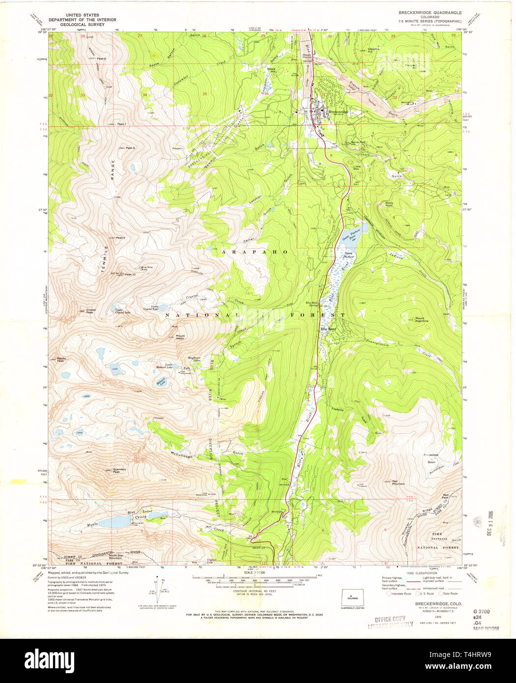 Map of breckenridge hi-res stock photography and images - Alamy