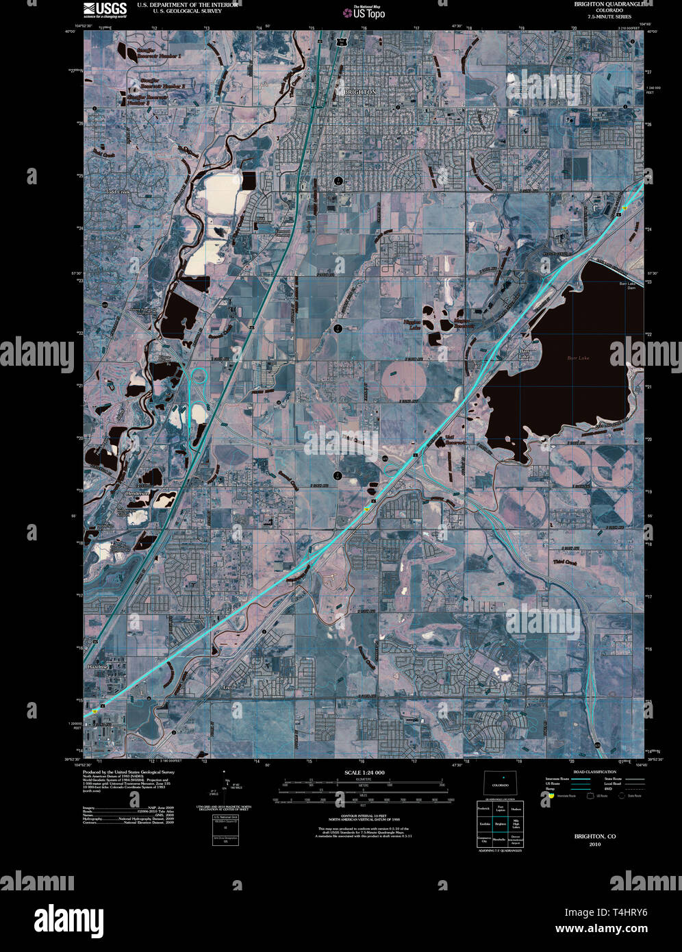 Brighton colorado map hi-res stock photography and images - Alamy