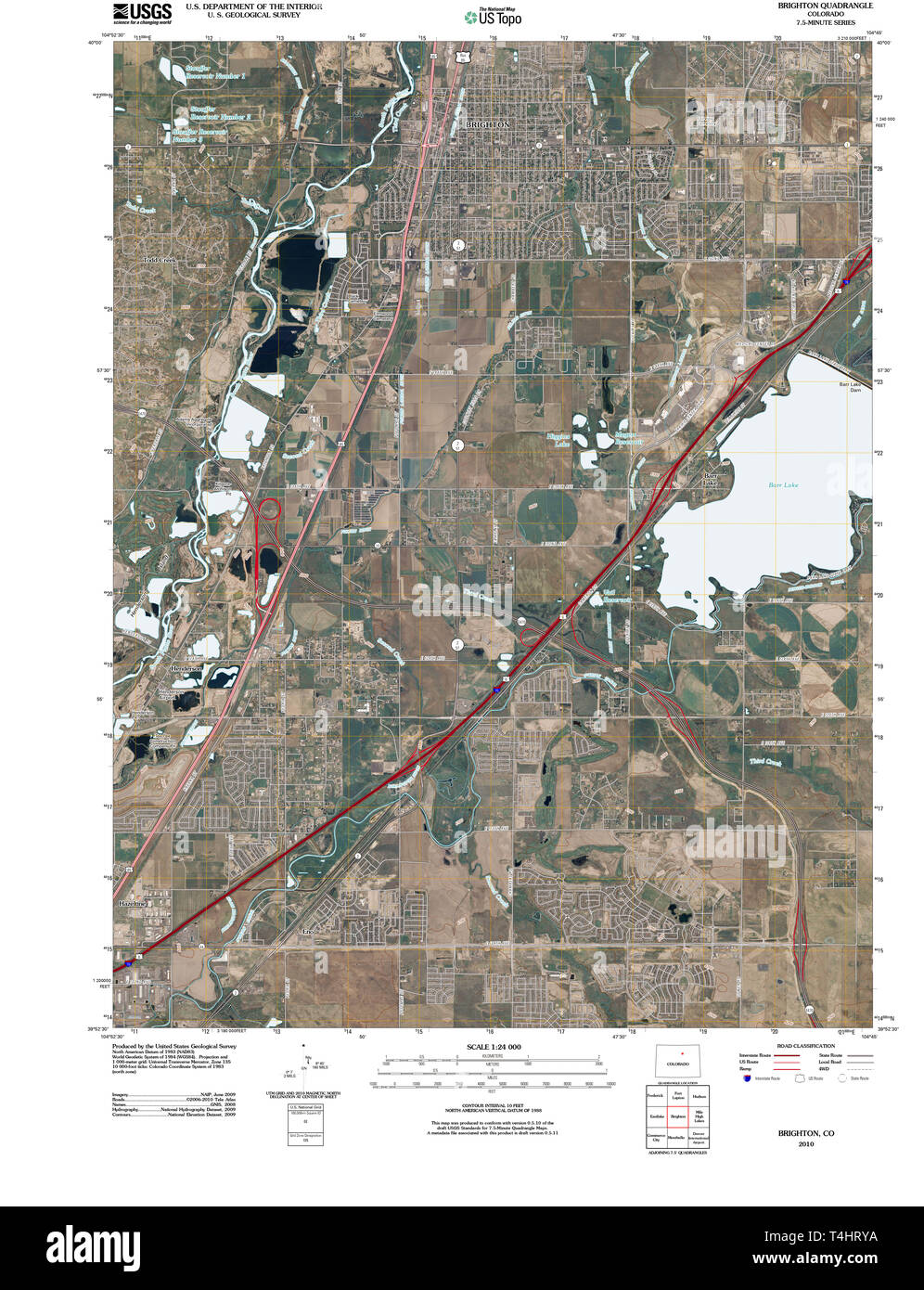 Brighton colorado map hi-res stock photography and images - Alamy