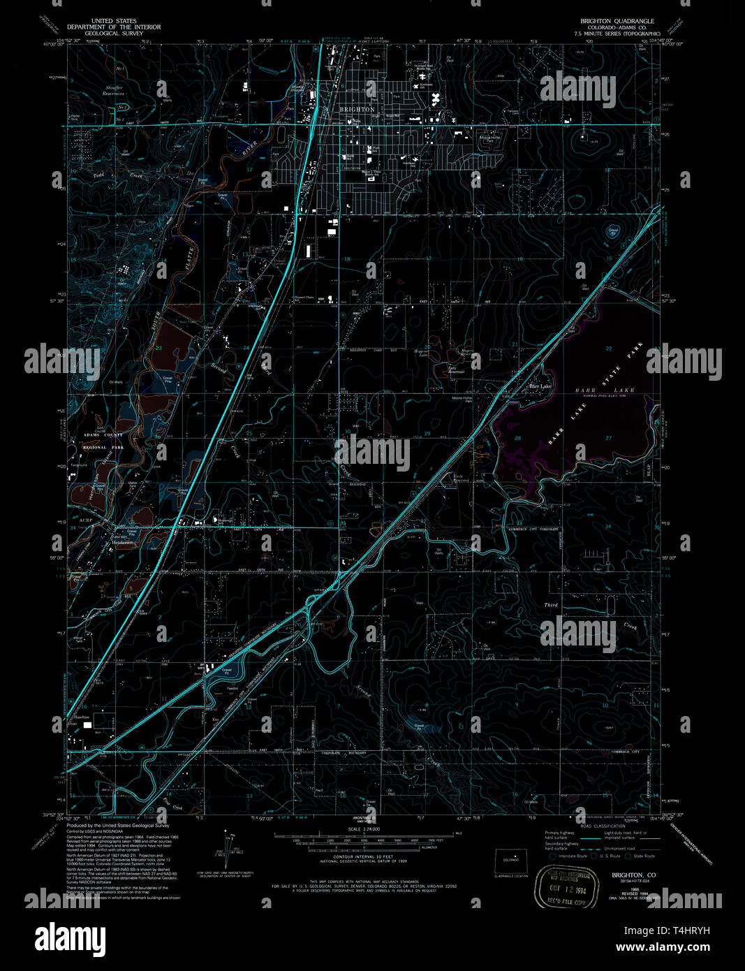 Brighton colorado map hi-res stock photography and images - Alamy