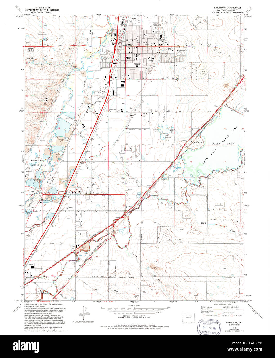 Brighton colorado map hi-res stock photography and images - Alamy