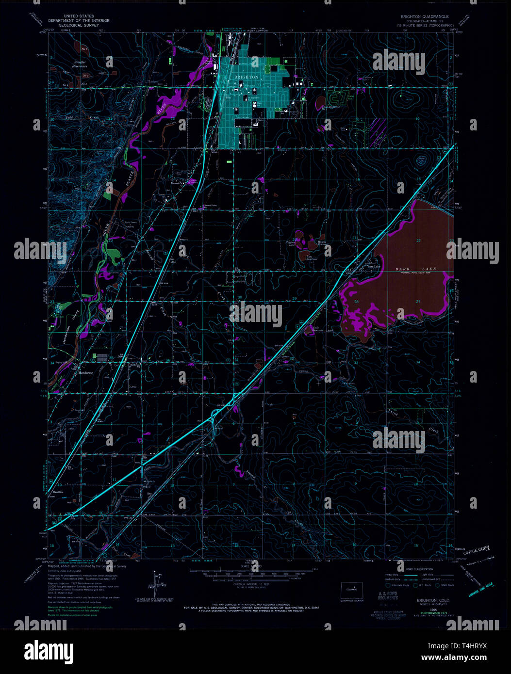 Brighton colorado map hi-res stock photography and images - Alamy