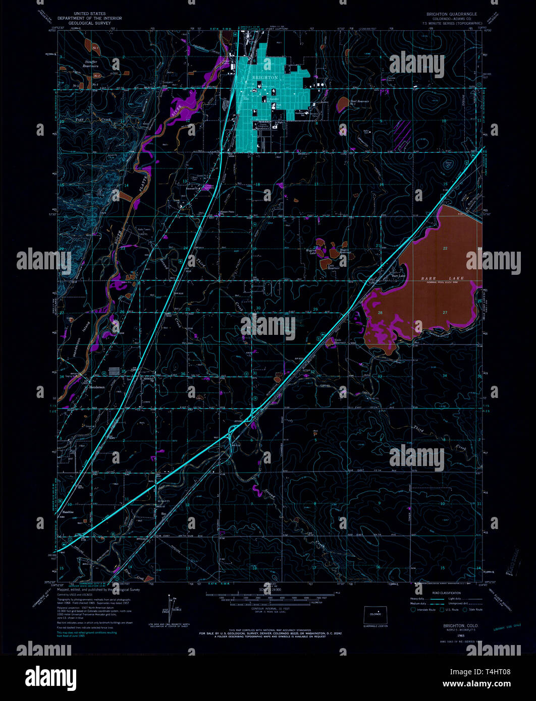 Brighton colorado map hi-res stock photography and images - Alamy