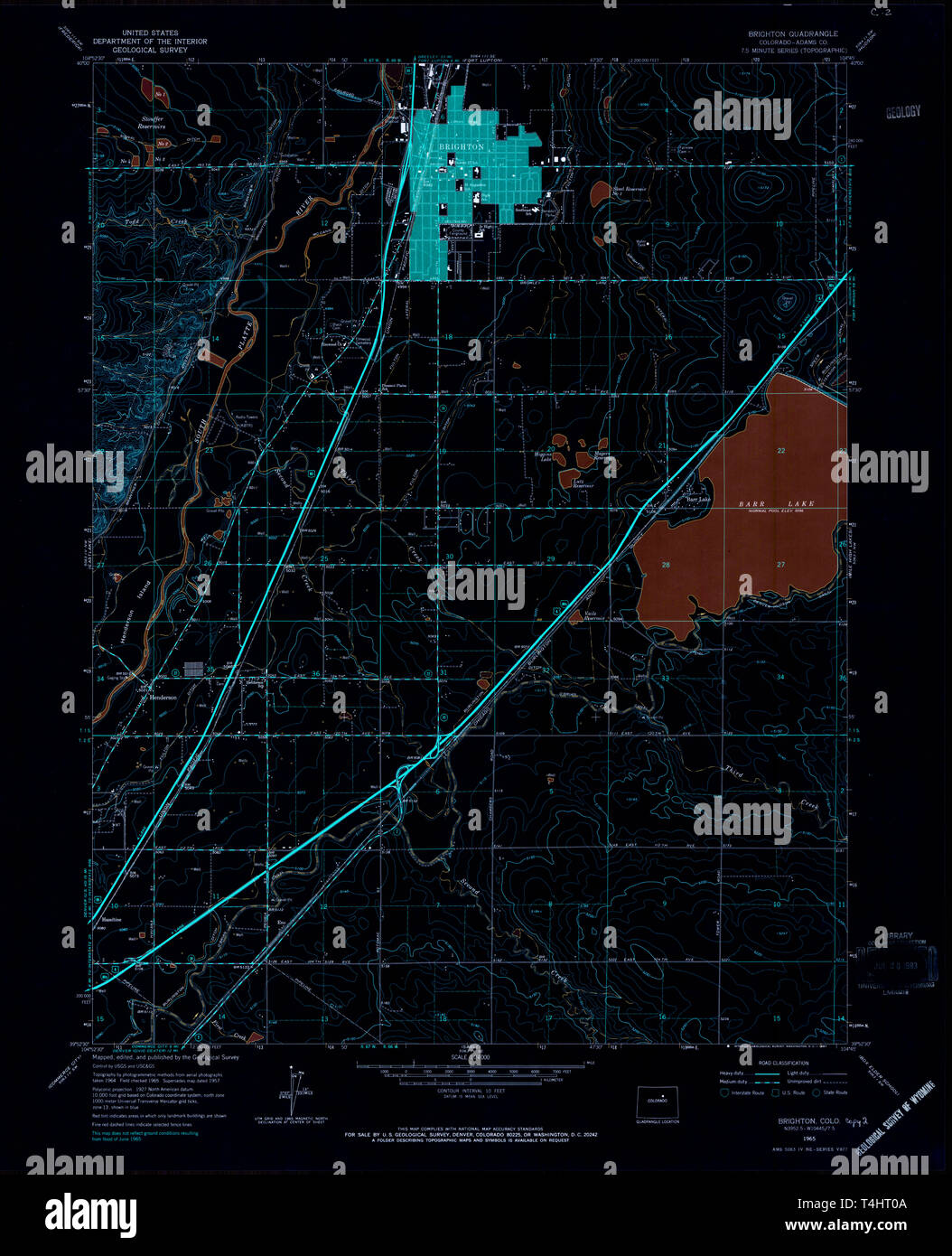 Brighton colorado map hi-res stock photography and images - Alamy