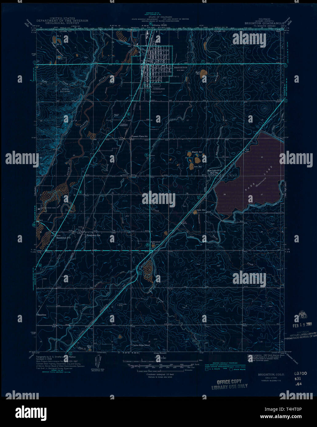 Brighton colorado map hi-res stock photography and images - Alamy