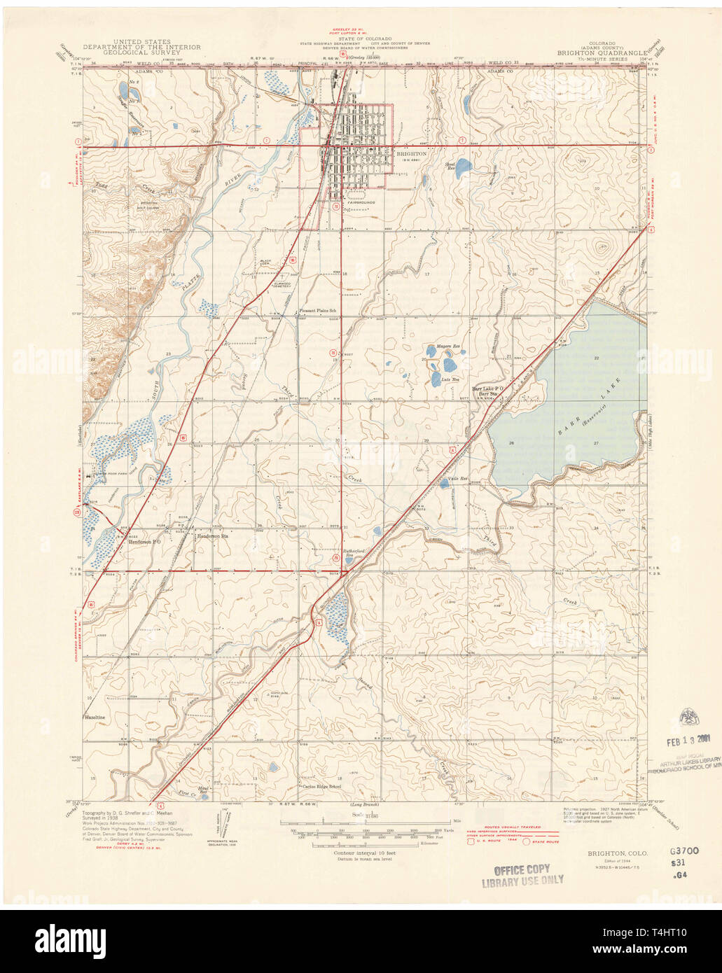 Brighton colorado map hi-res stock photography and images - Alamy