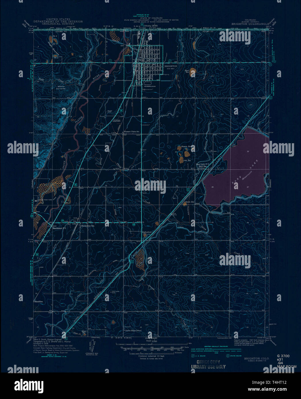 Brighton colorado map hi-res stock photography and images - Alamy