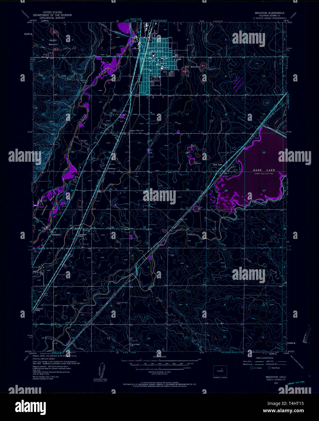 Brighton colorado map hi-res stock photography and images - Alamy