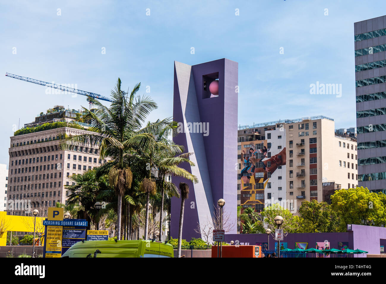 Pershing Square Park Los Angeles Downtown - CALIFORNIA, USA - MARCH 18 ...