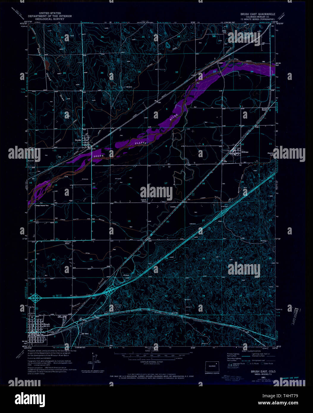Brush colorado map hi-res stock photography and images - Alamy