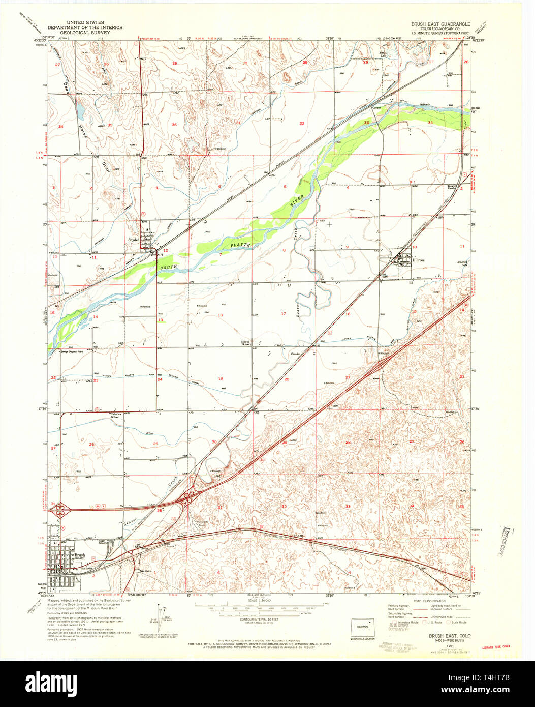 Brush colorado map hi-res stock photography and images - Alamy