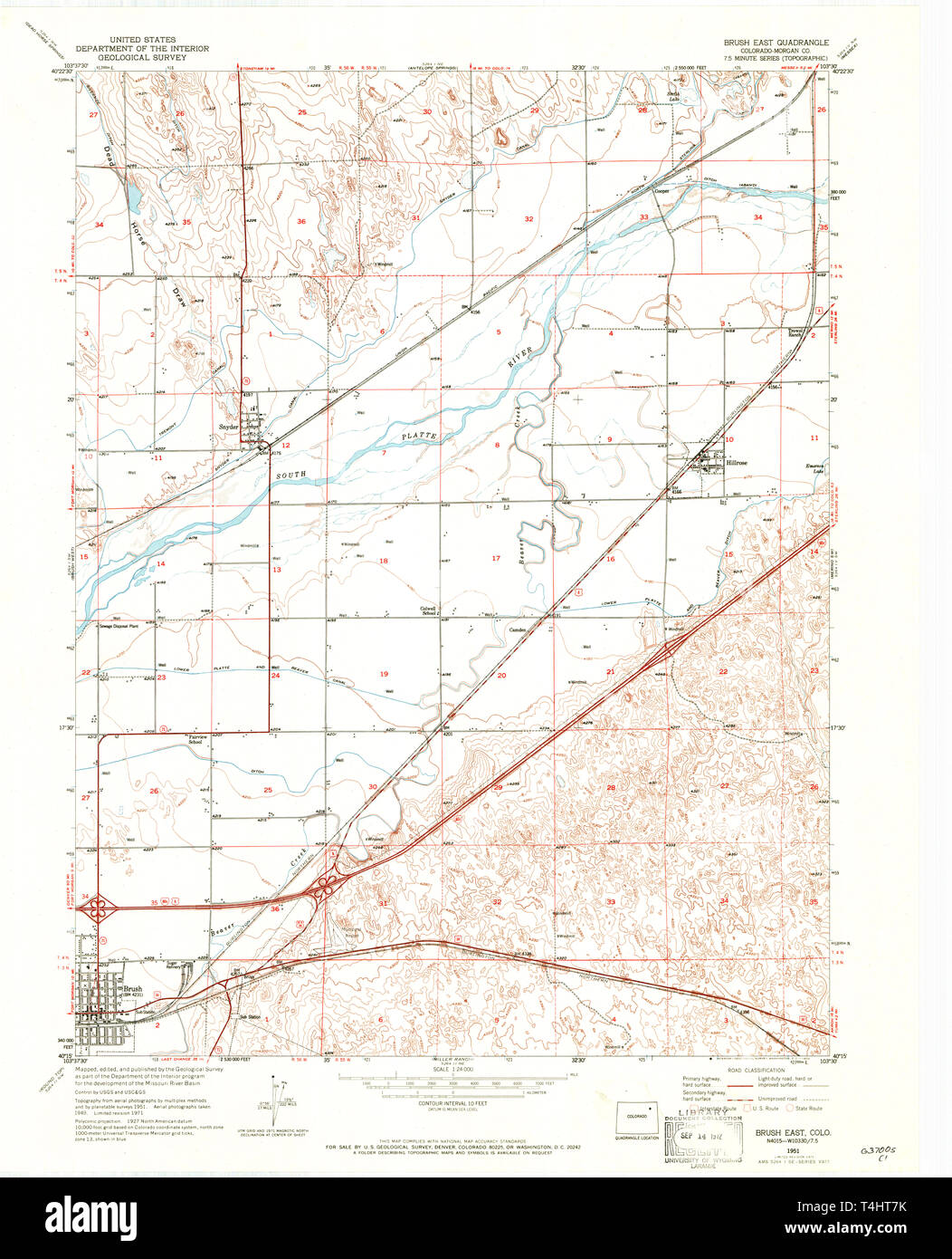 Brush colorado map hi-res stock photography and images - Alamy