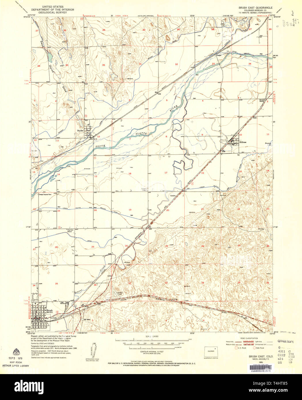 Brush colorado map hi-res stock photography and images - Alamy