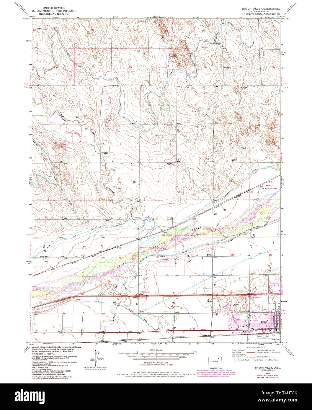 Brush colorado map hi-res stock photography and images - Alamy