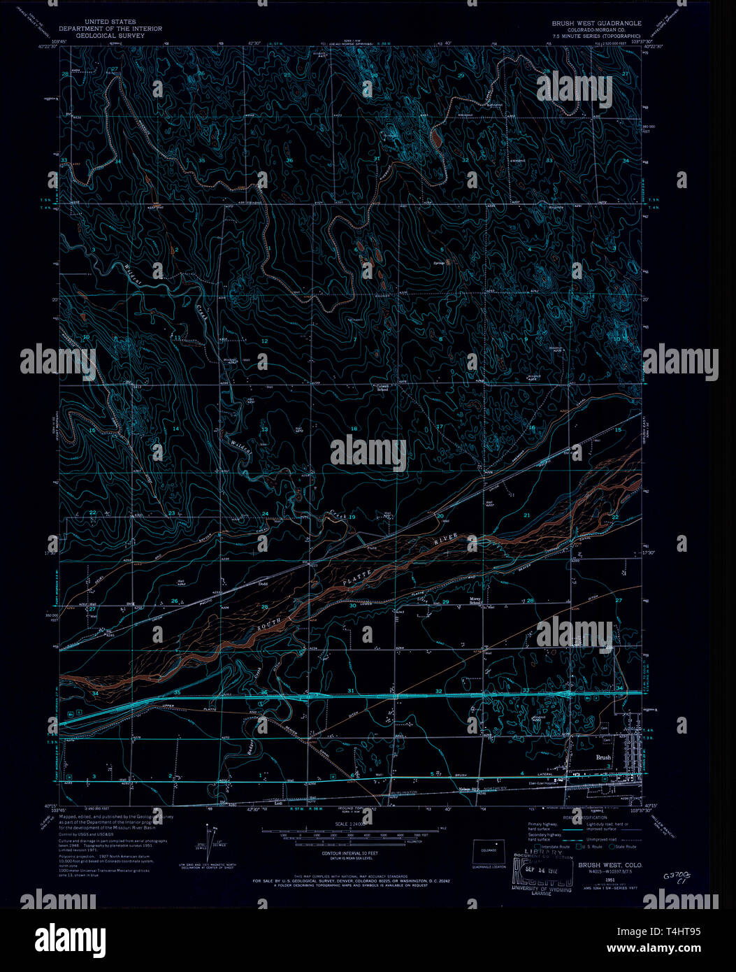 Brush colorado map hi-res stock photography and images - Alamy