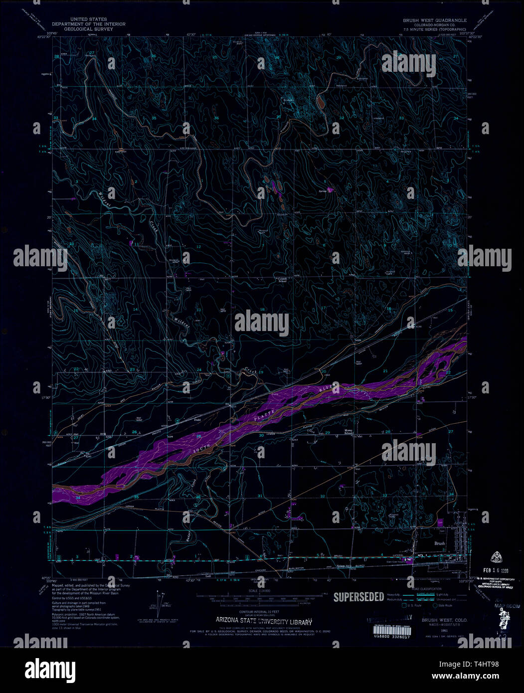 Brush colorado map hi-res stock photography and images - Alamy