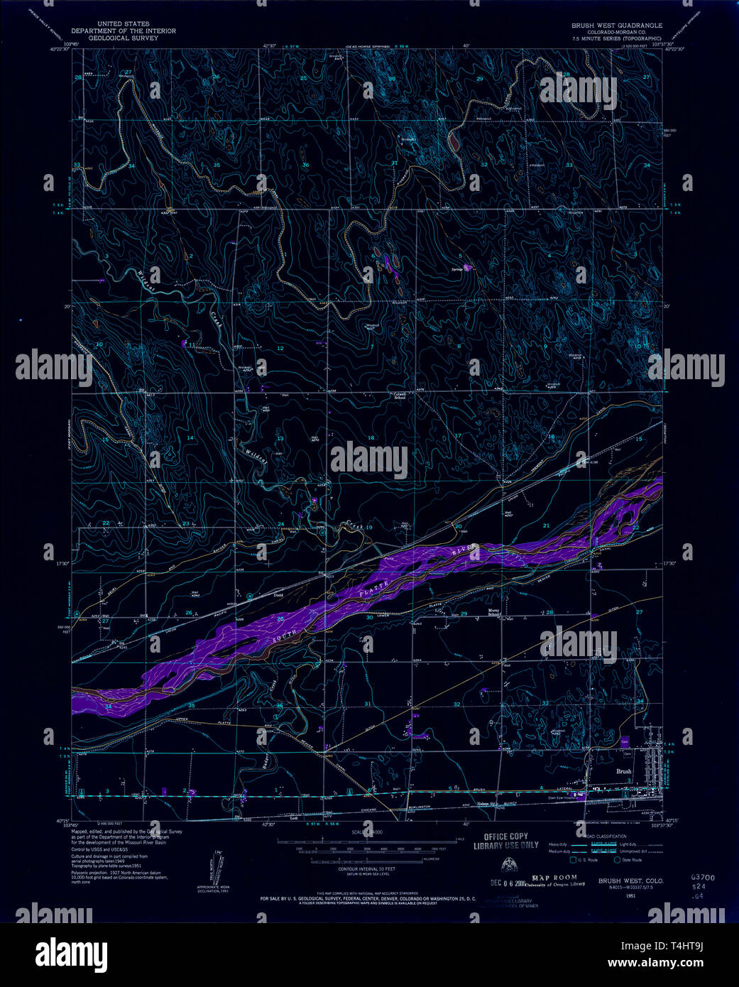 Brush colorado map hi-res stock photography and images - Alamy