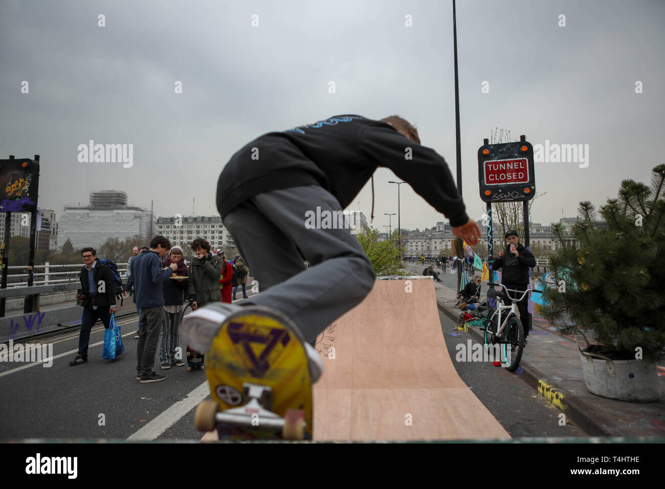 London, UK. 16th April, 2019. Waterloo Bridge, London. Scenes at ...