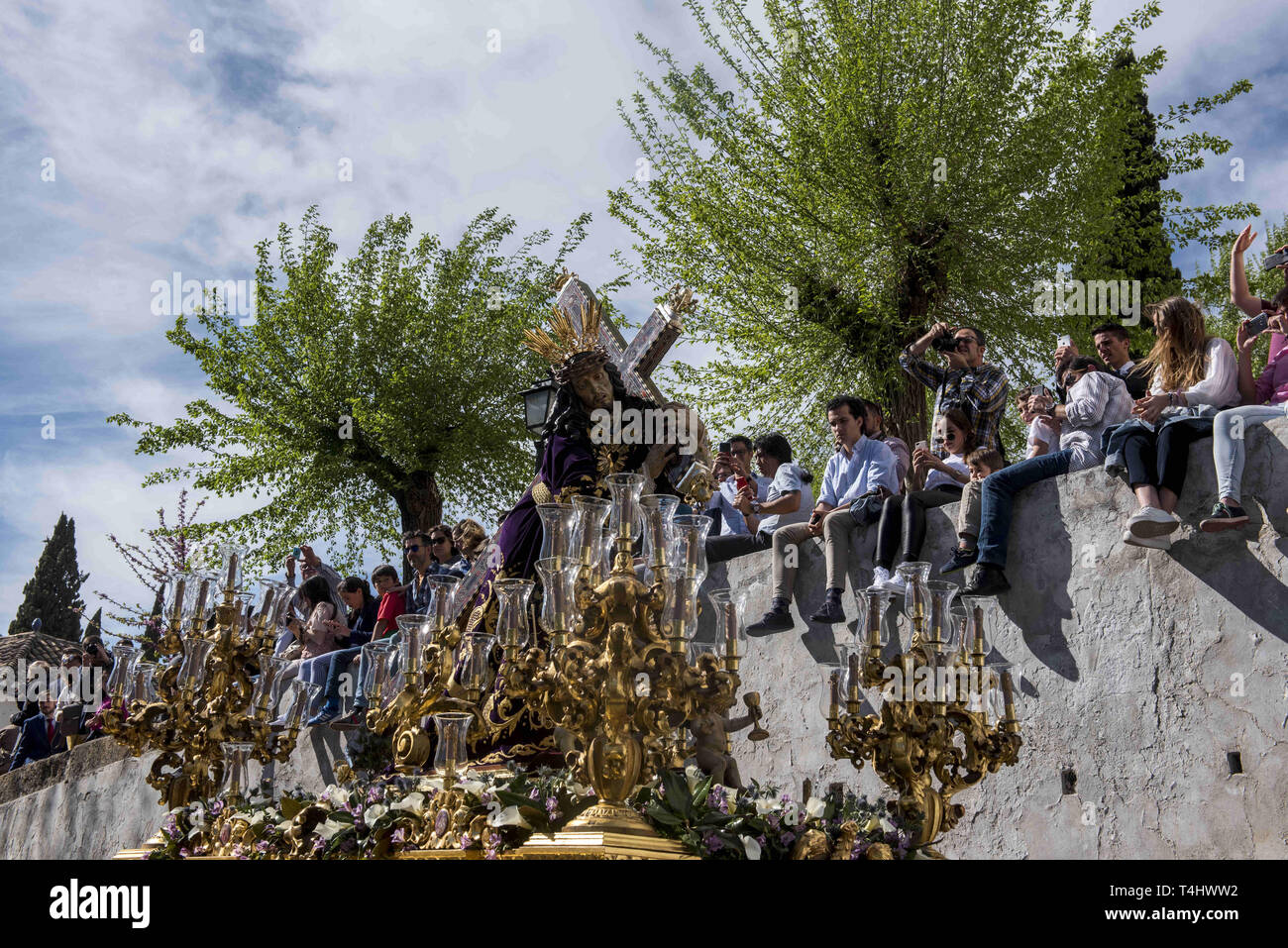 Granada, GRANADA, Spain. 16th Apr, 2019. A statue of Jesus Christ from ...