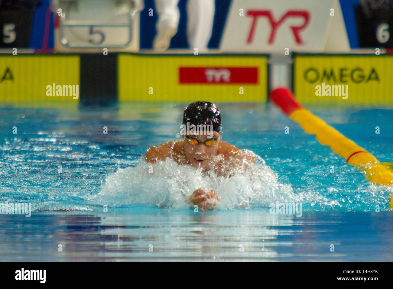 Edward Baxter (Loughborough National Centre) in action during the men's ...