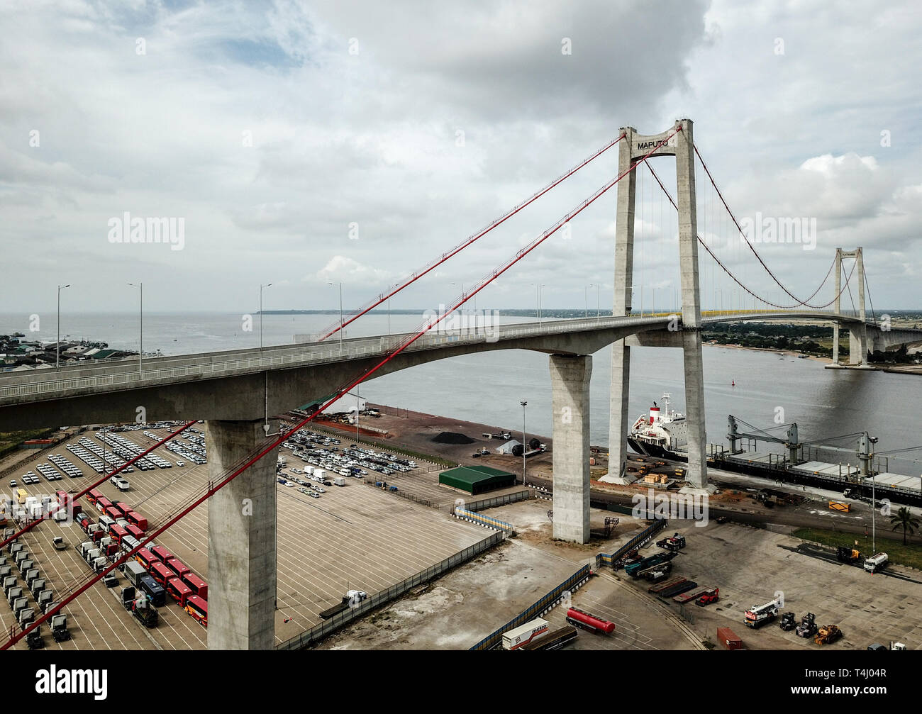 Maputo. 8th Apr, 2019. Aerial photo taken on April 8, 2019 shows the ...