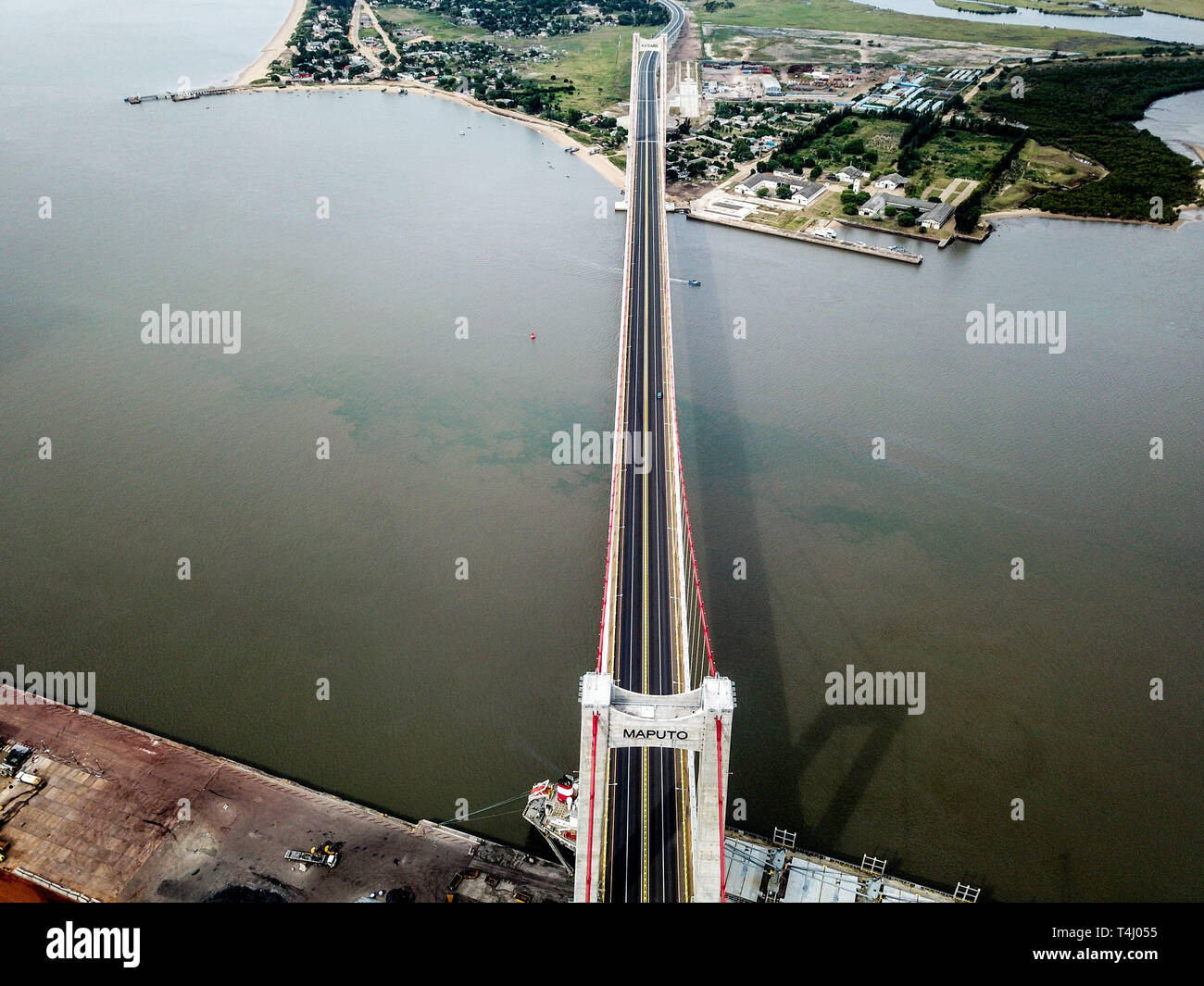Maputo. 8th Apr, 2019. Aerial photo taken on April 8, 2019 shows the ...