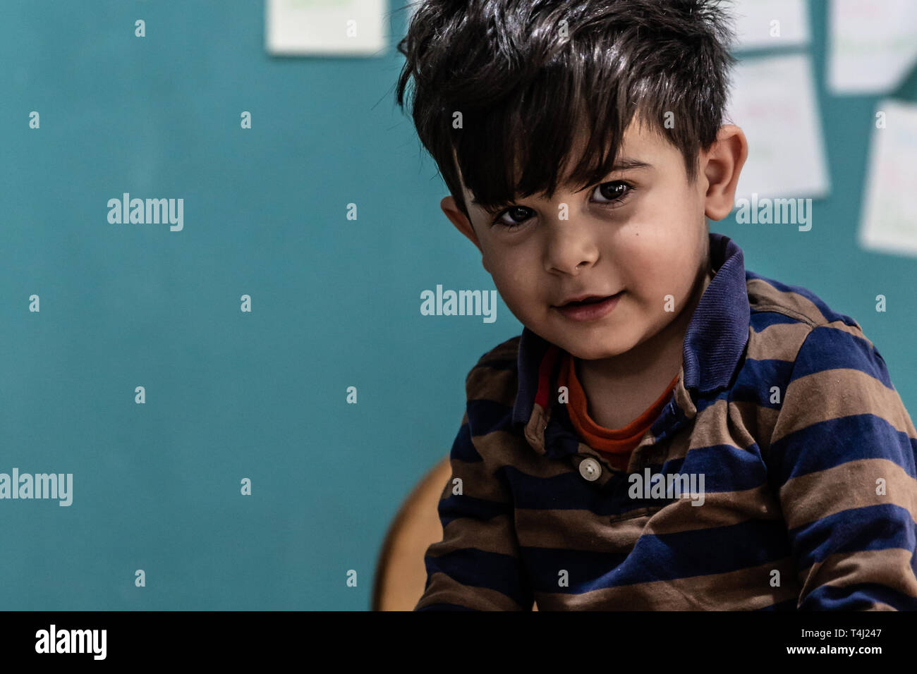 Refugee boy, river hi-res stock photography and images - Alamy
