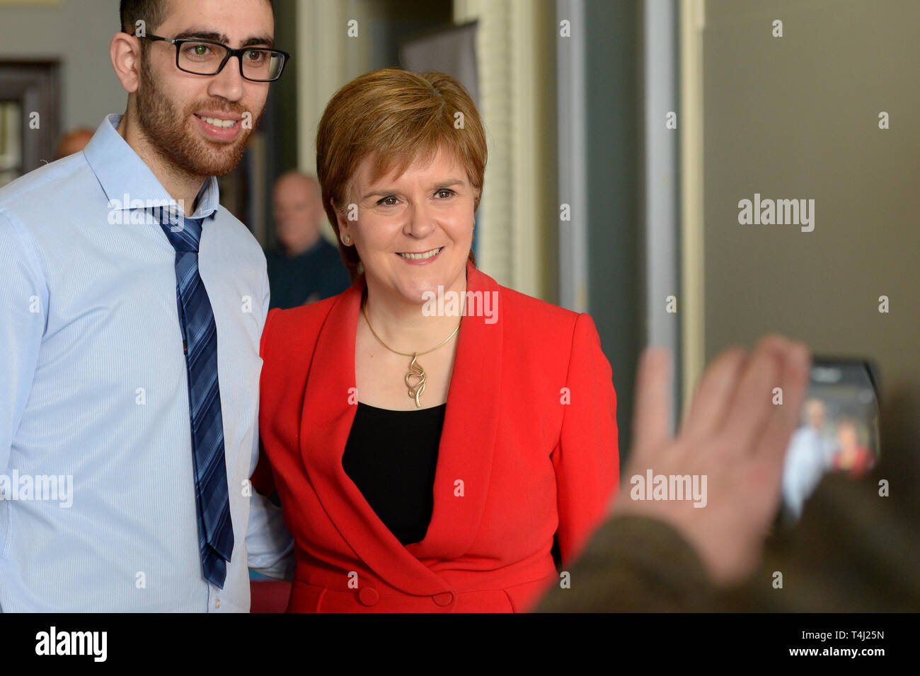 Snp leader nicola sturgeon poses hi-res stock photography and images ...