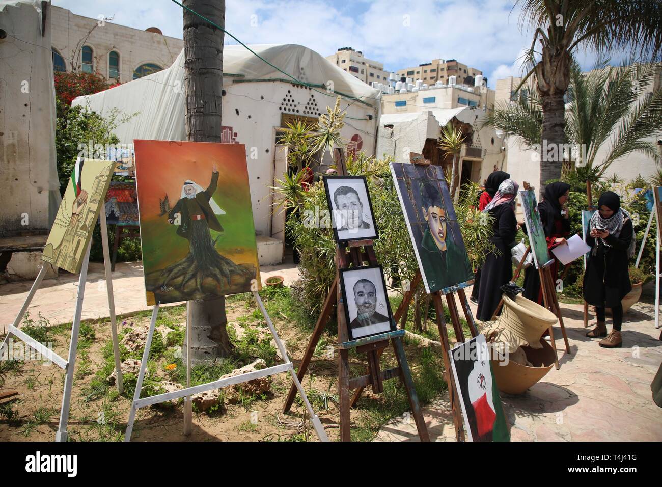 April 17, 2019 - Gaza City, The Gaza Strip, Palestine - Village of arts ...