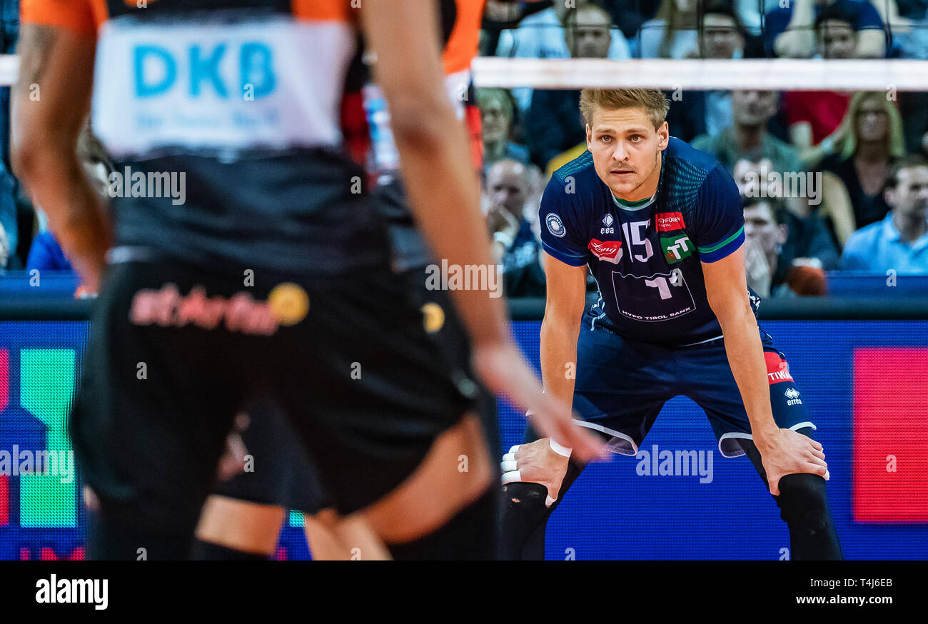 Innsbruck, Austria. 17th Apr, 2019. Volleyball, Men: Bundesliga, AV ...