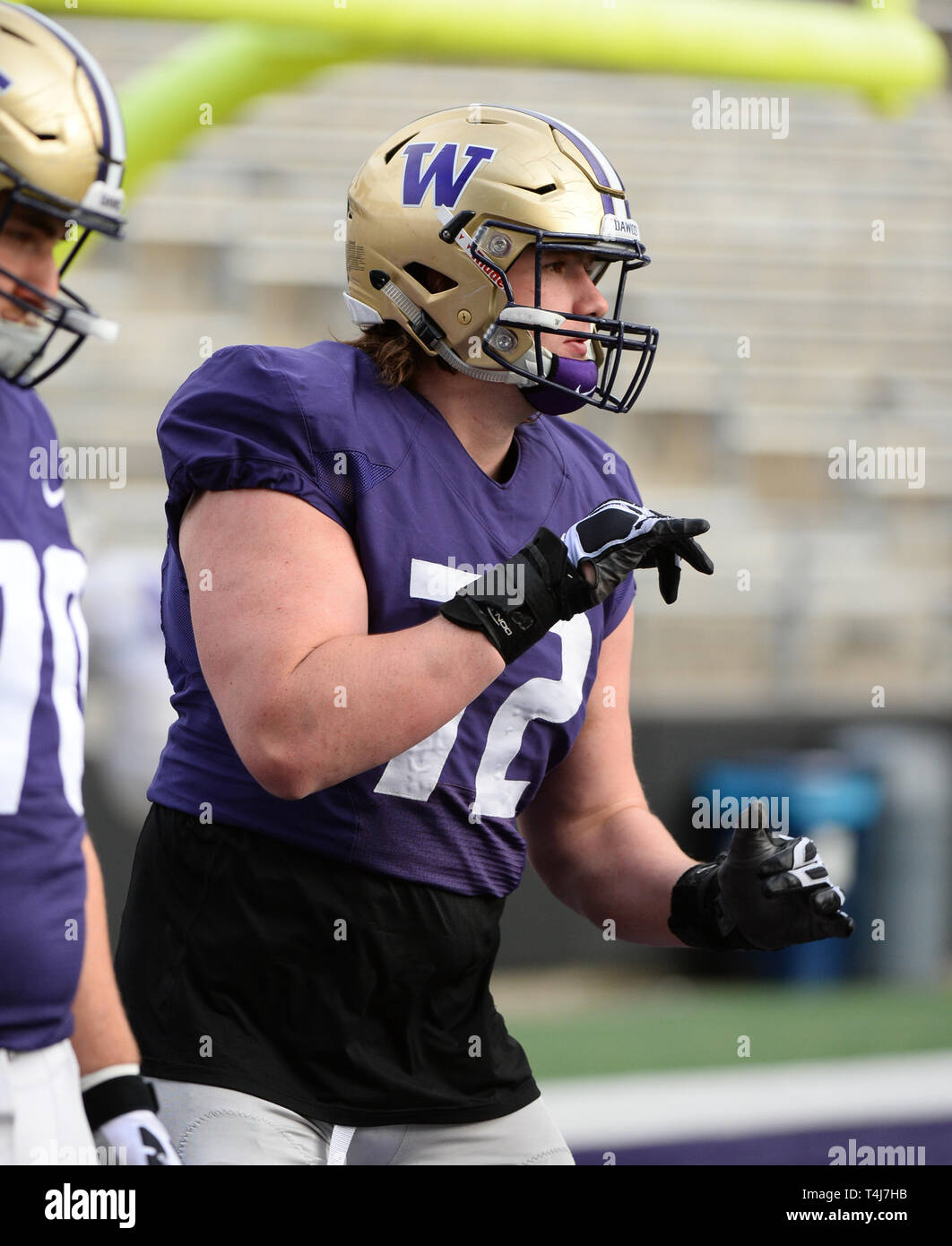 Seattle, WA, USA. 17th Apr, 2019. Offensive tackle TREY ADAMS (72 ...