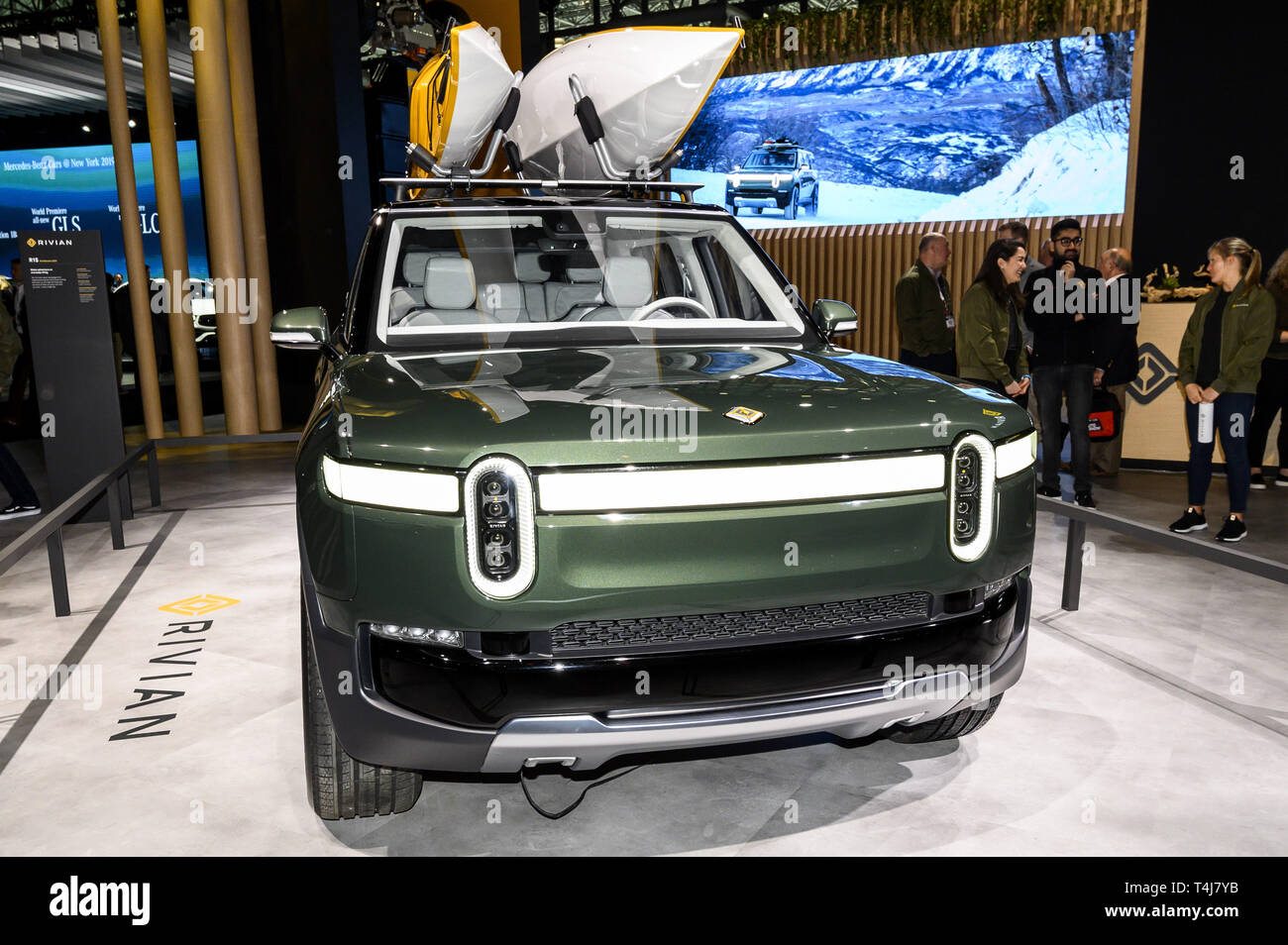 New York, NY, USA. 17th Apr, 2019. Rivian R1S at the New York ...