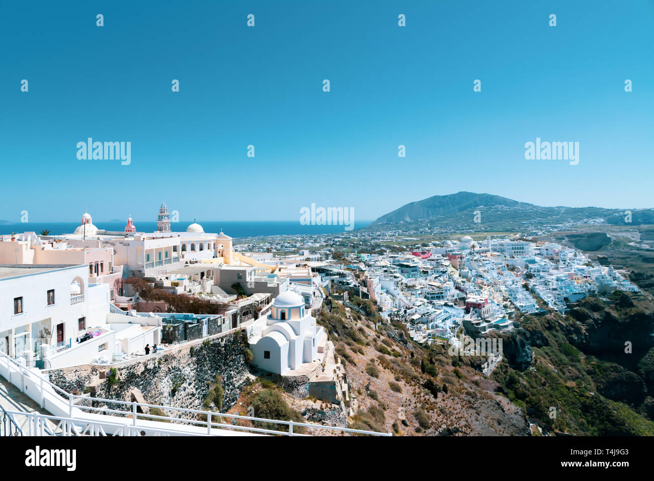 panorama of Thira (Santorini Stock Photo - Alamy