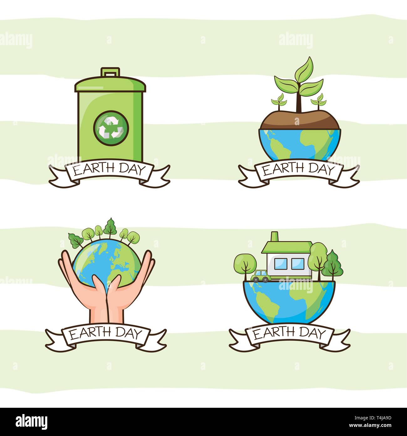 earth day card Stock Vector Image & Art - Alamy