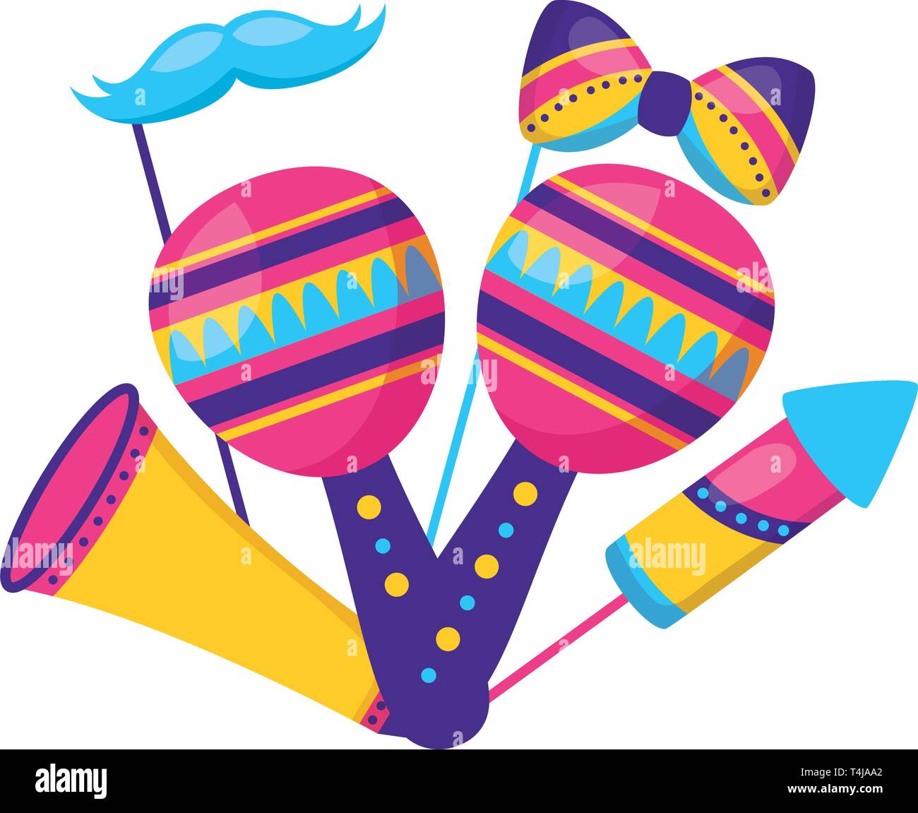 carnival maracas fireworks festive Stock Vector Image & Art - Alamy