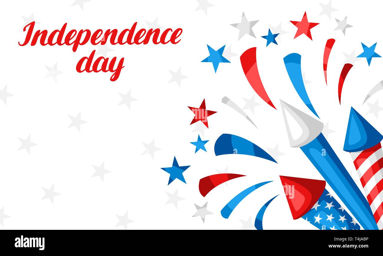 Fourth of July Independence Day greeting card Stock Vector Image & Art ...