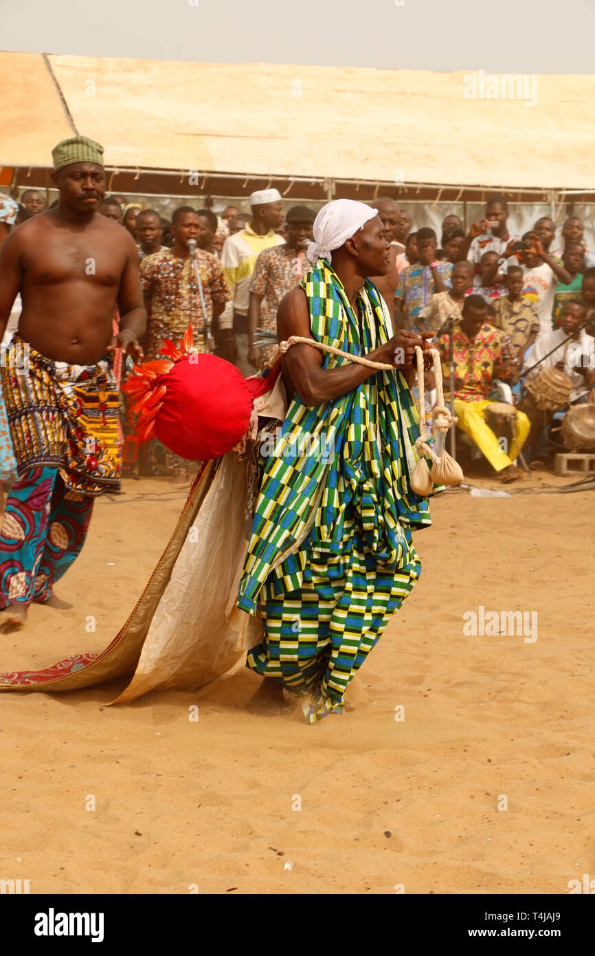 Voodoo festival Ouidah, Benin. Music, dance, singing at the beach to ...