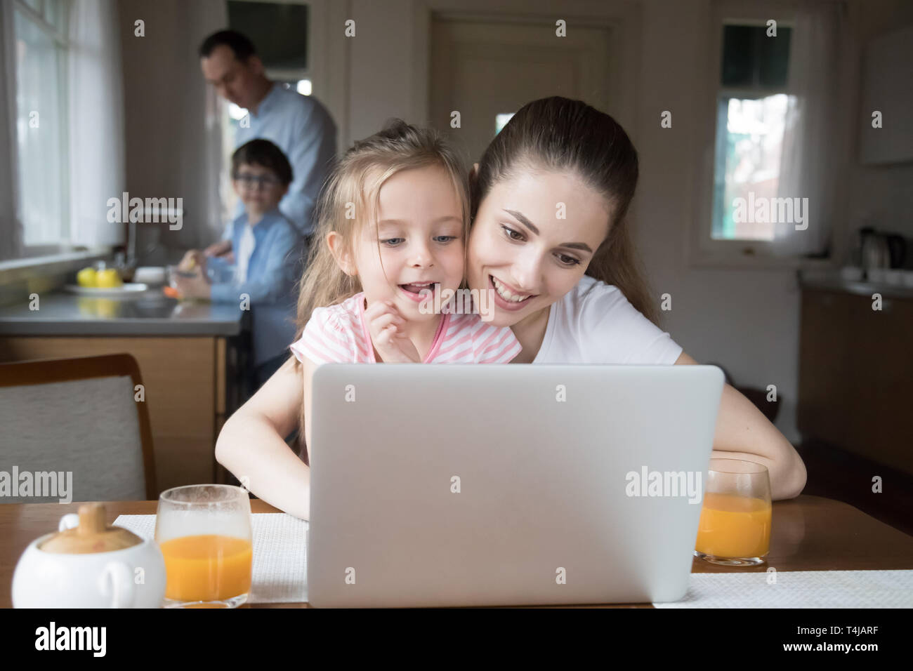 Mother son playing computer game hi-res stock photography and images ...