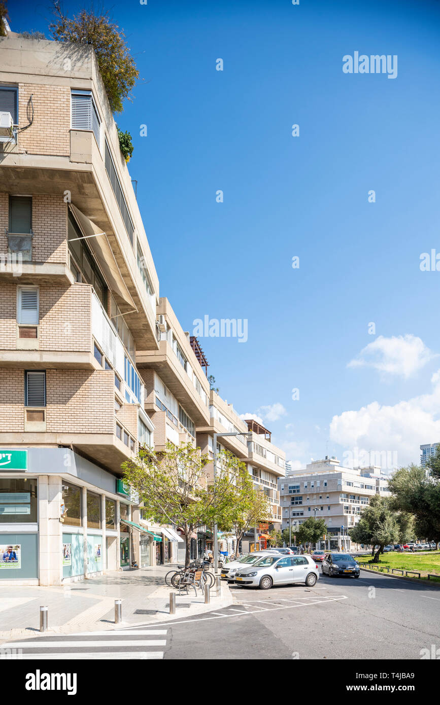 Israel, Tel Aviv-Yafo - 23 February 2019: Kikar Hamedina square Stock ...