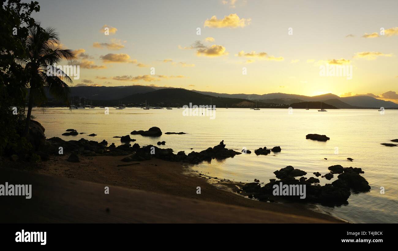 scenic sunset on koh samui in thailand Stock Photo - Alamy