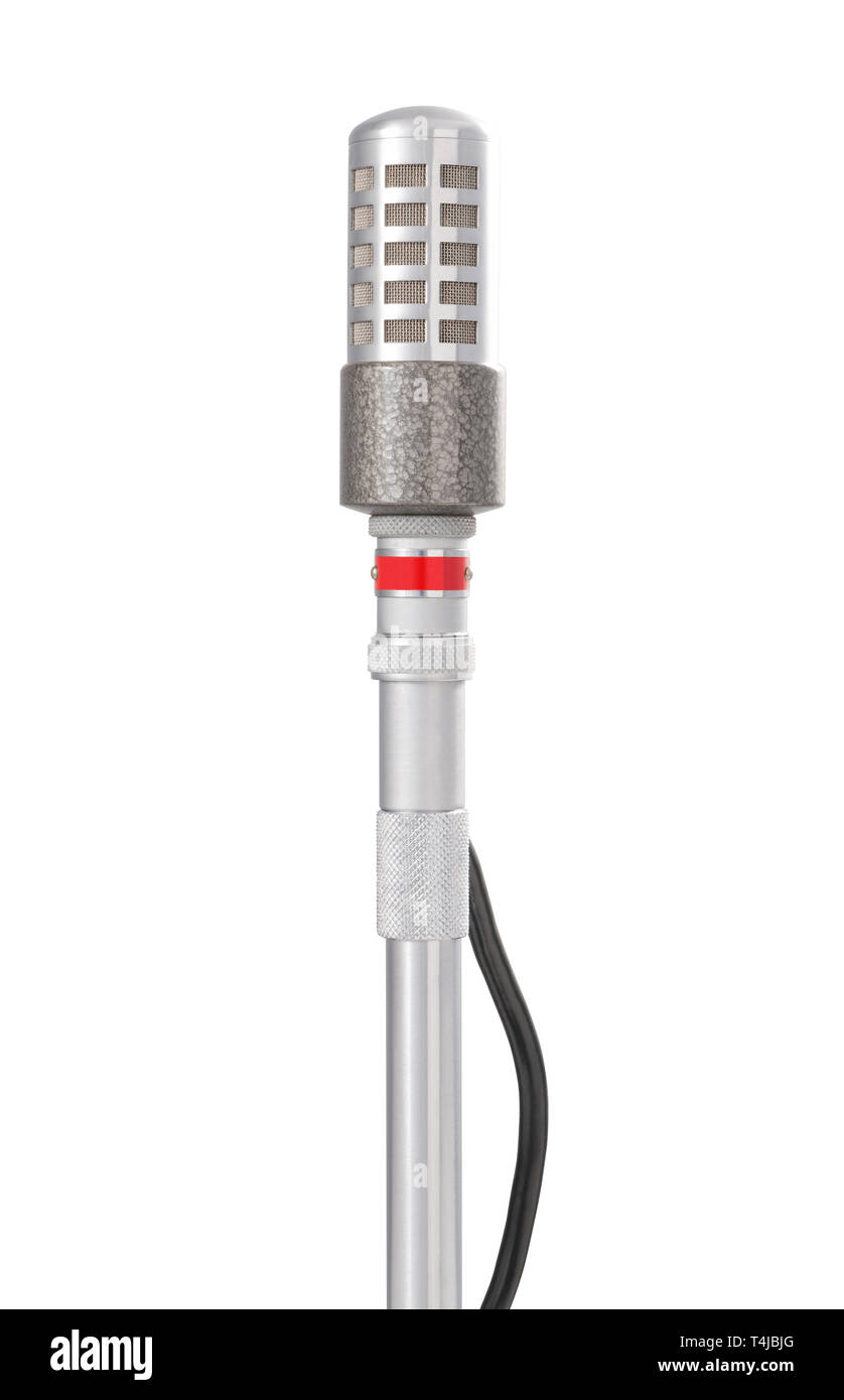 Front view of a vintage Reslo ribbon microphone Stock Photo - Alamy
