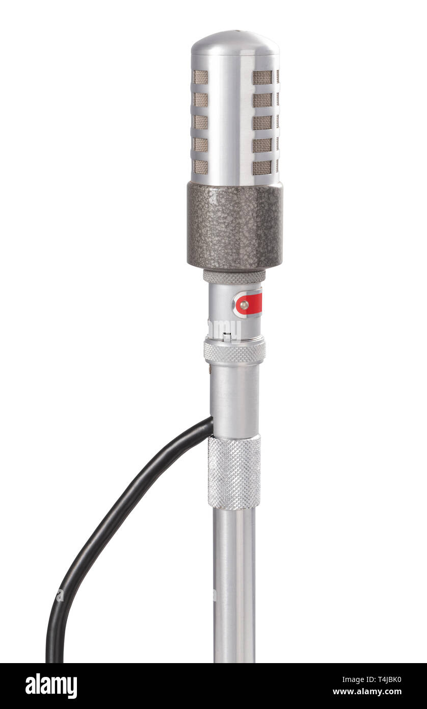 Side view of a vintage Reslo ribbon microphone Stock Photo - Alamy