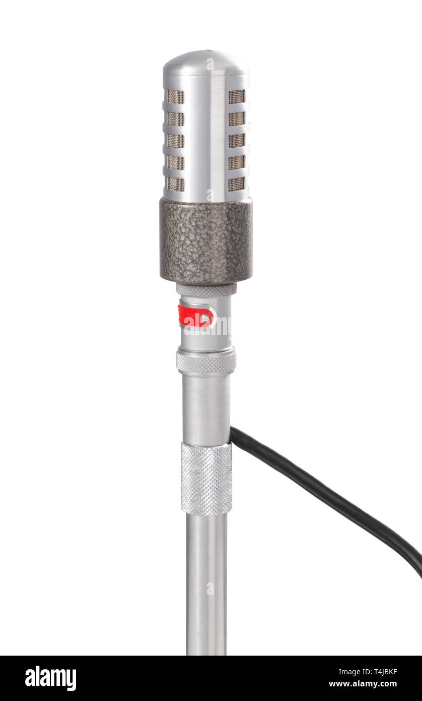 Side view of a vintage Reslo ribbon microphone Stock Photo - Alamy