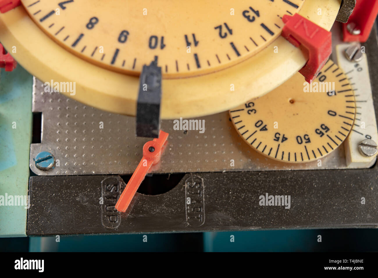 Electrical device for industrial time measurement. An old counter for ...