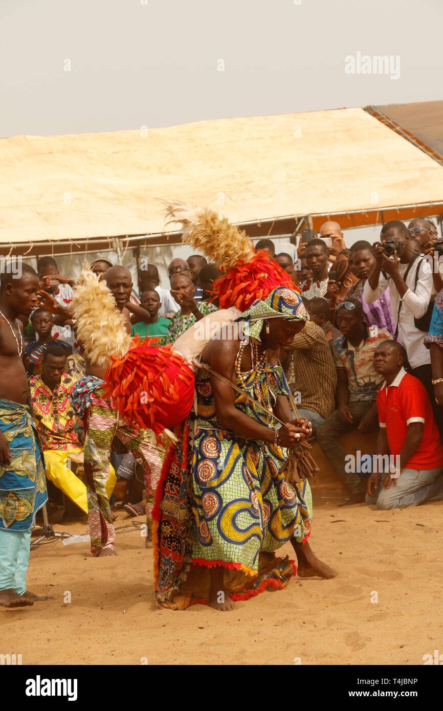Voodoo festival Ouidah, Benin. Music, dance, singing at the beach to ...