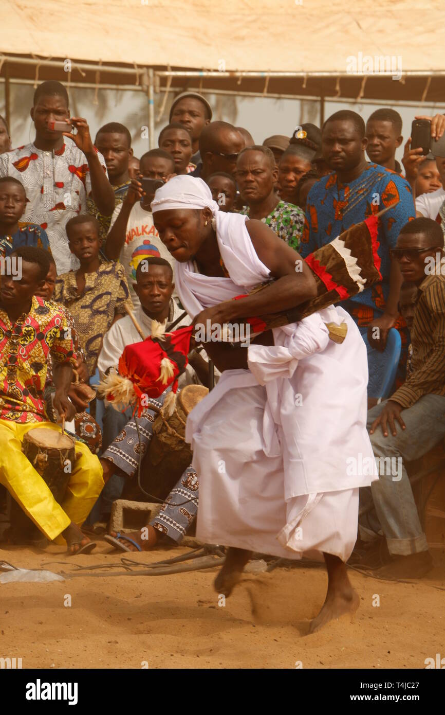 Voodoo festival Ouidah, Benin. Music, dance, singing at the beach to ...