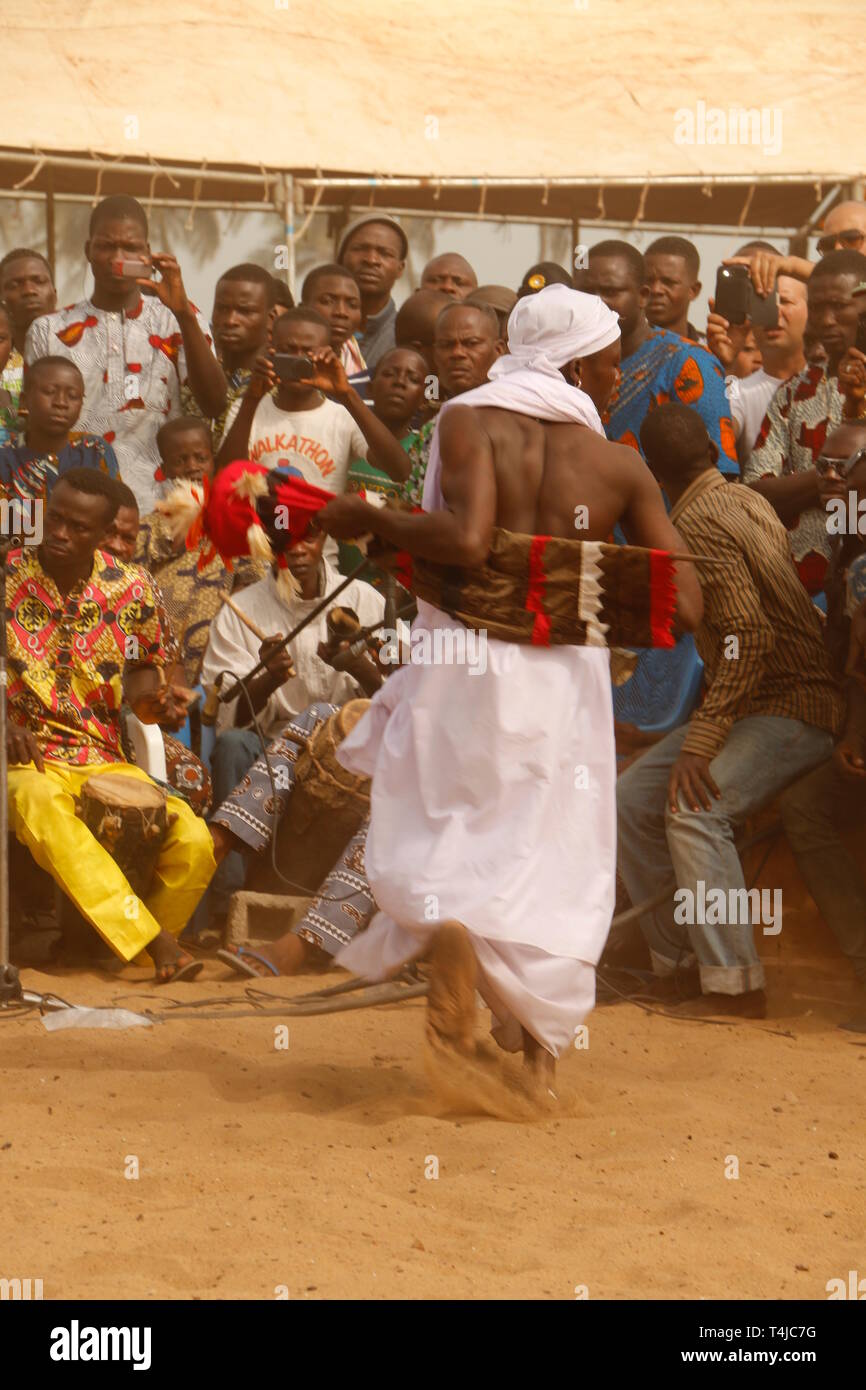 Voodoo festival Ouidah, Benin. Music, dance, singing at the beach to ...