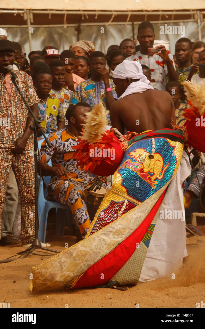 Voodoo festival Ouidah, Benin. Music, dance, singing at the beach to ...